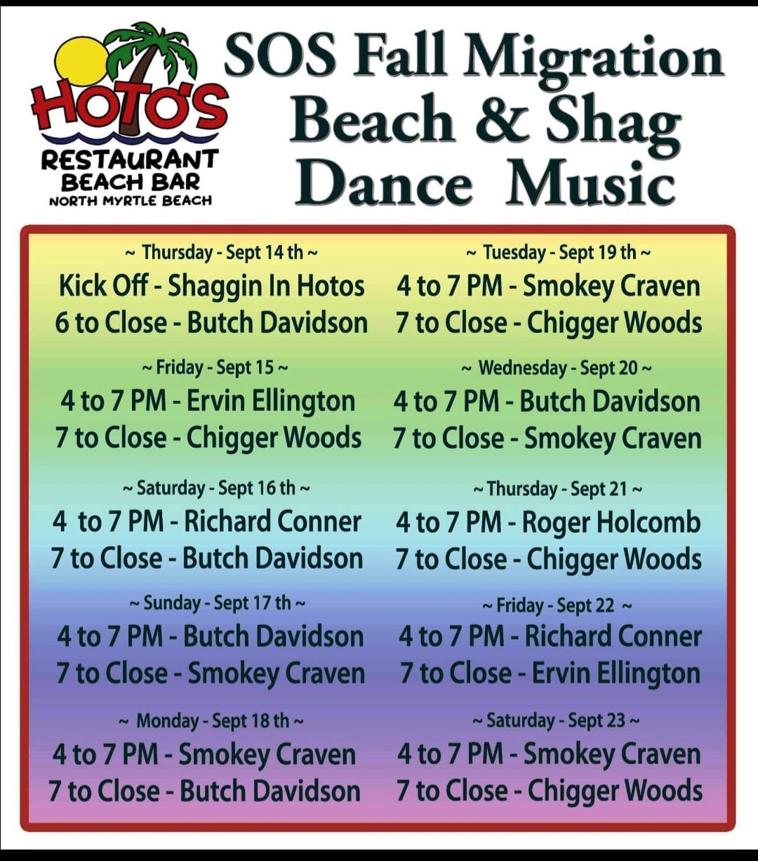 SOS Fall Migration 2023 - North Myrtle Beach | Explore NMB