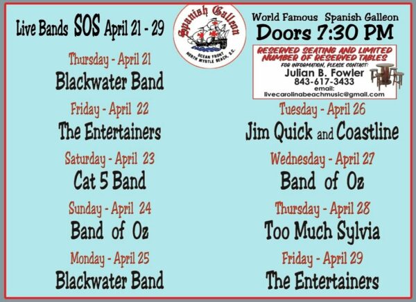 SOS Spring Safari Schedule in North Myrtle Beach - Explore NMB